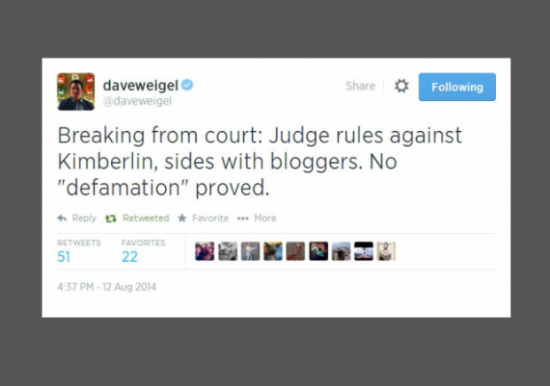Brett Kimberlin | State Lawsuit |Defamation | Verdict
