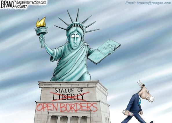 Open Border Liberals | A.F. Branco | Conservative Cartoon