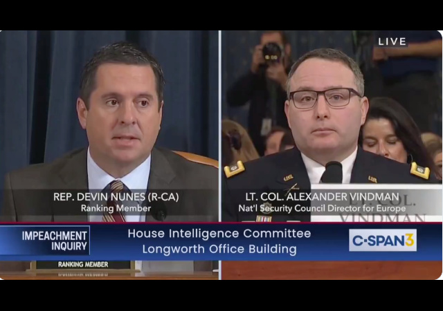 Impeachment Hearing: Did Vindman Leak Information to the Whistleblower?