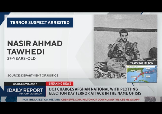 Afghan National Arrested for Plotting Election Day Terrorist Attack